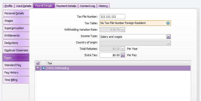 TFN for foreign resident interfering with Super payment | MYOB Community