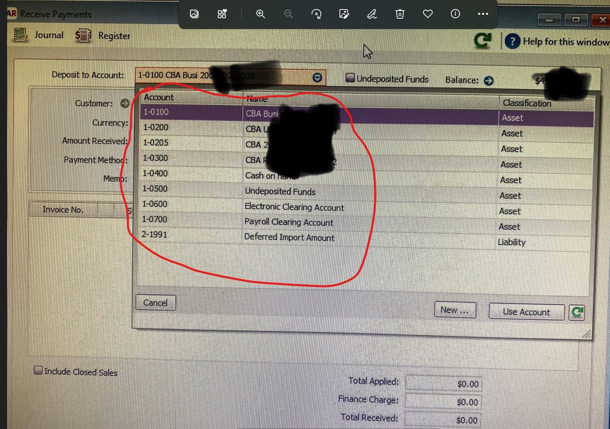 how to add account name to the dropdown list | MYOB Community