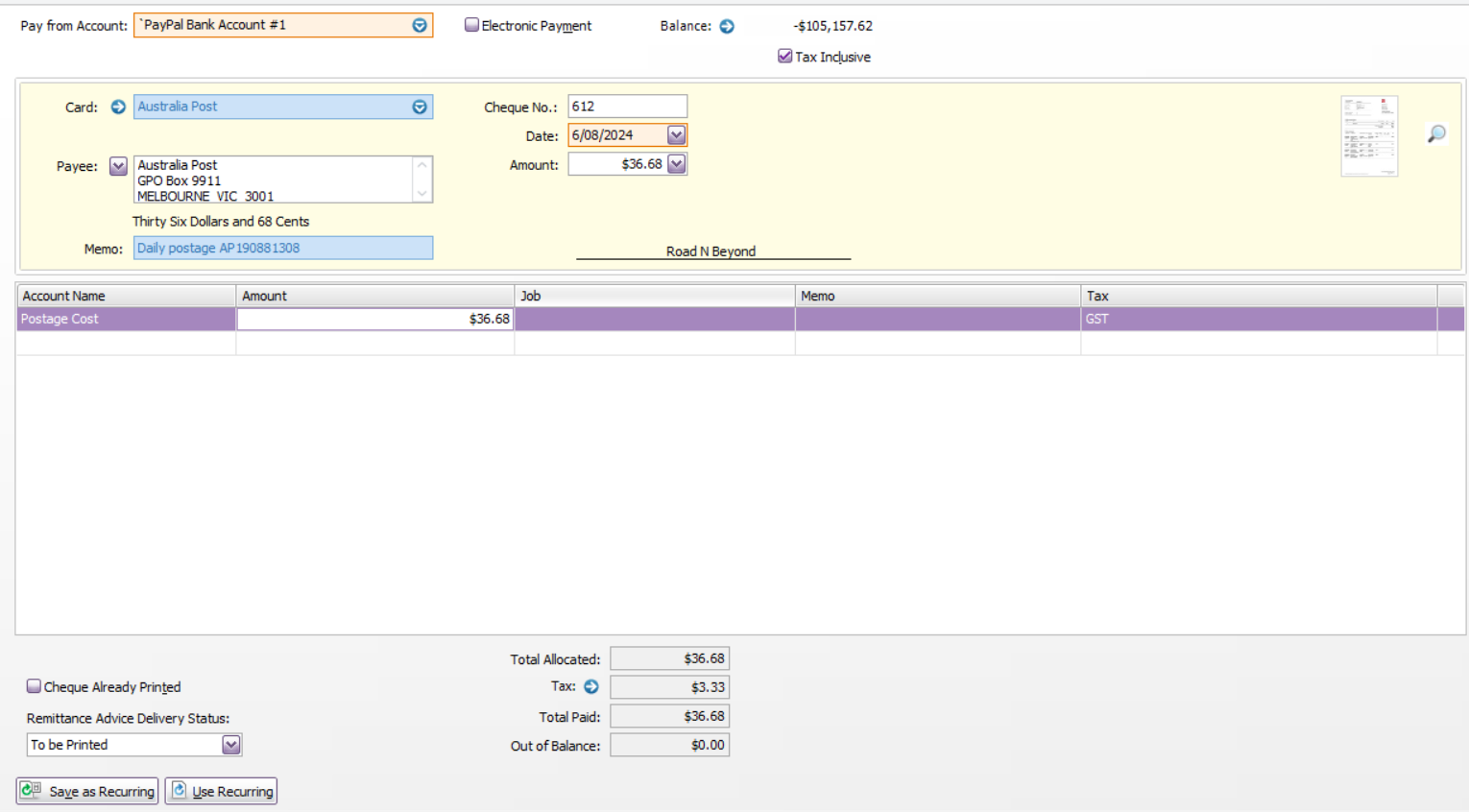 Invoiced GST is rounded higher than MYOB | MYOB Community