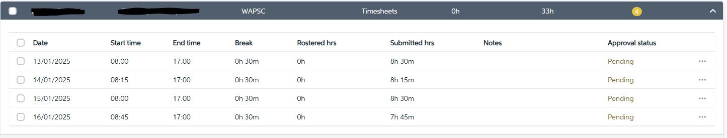 Staff unable to view timesheets in MYOB Team app | MYOB Community