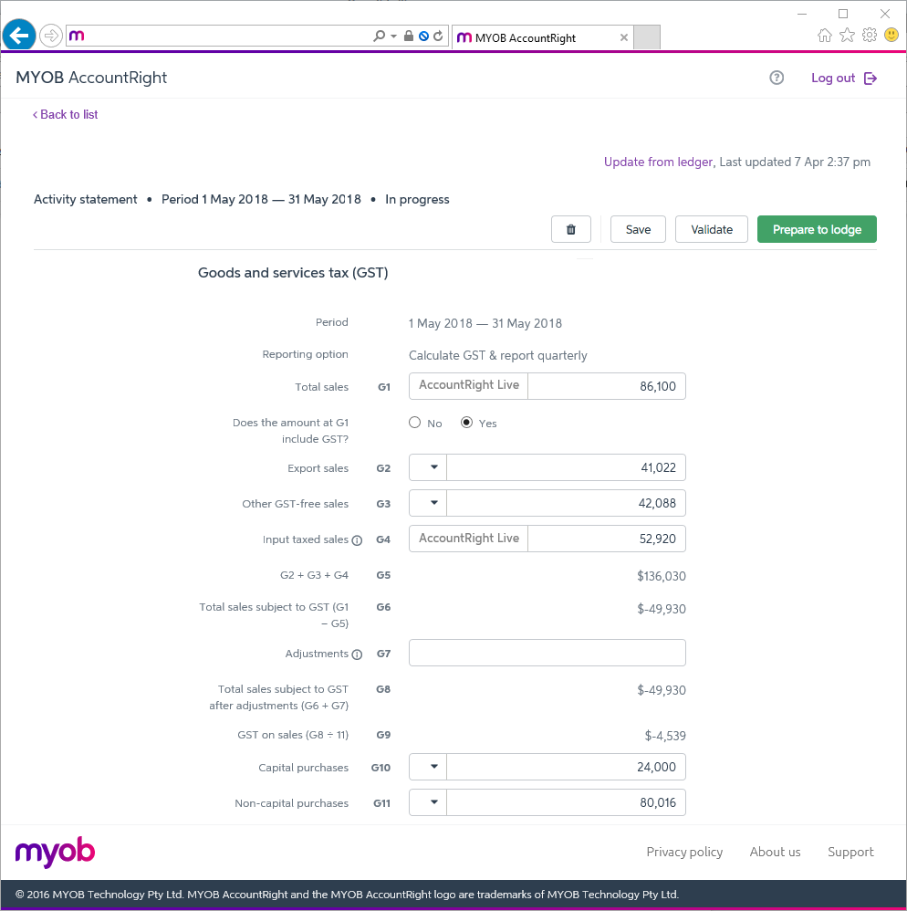 Lodge your activity statements online | MYOB Community