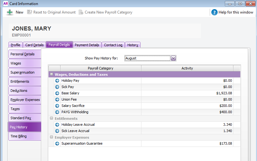 Payroll Activity Summary vs Payroll Register Summary report in MYOB ...