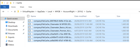 Clearing the AccountRight Cache | MYOB Community