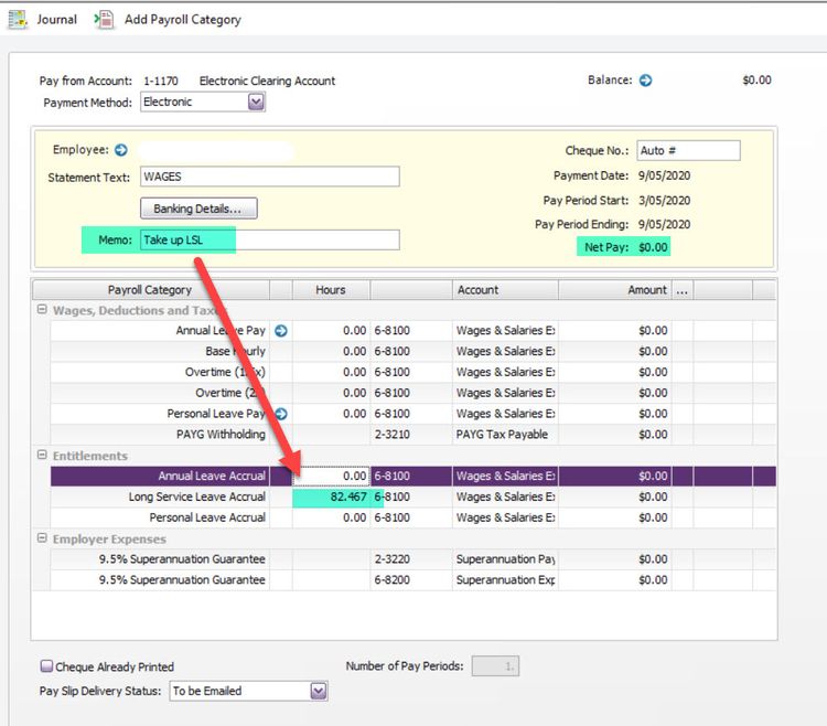 Long Service Leave Calculation | MYOB Community