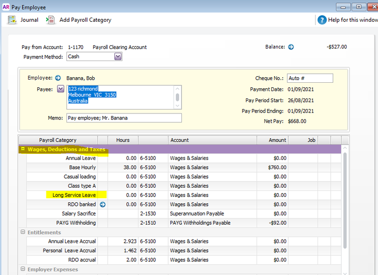 Long Service Leave calculations | MYOB Community
