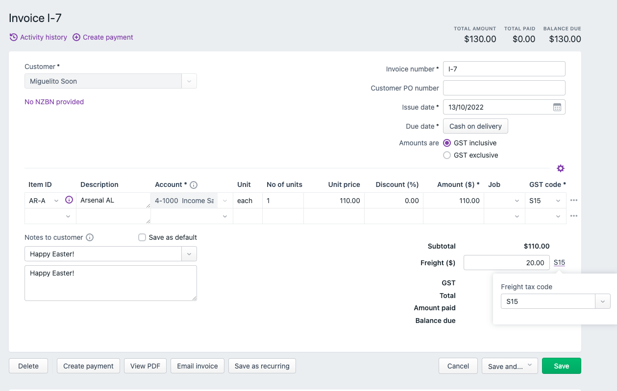 Improvement: Freight now available on MYOB Business Lite/Pro | MYOB ...