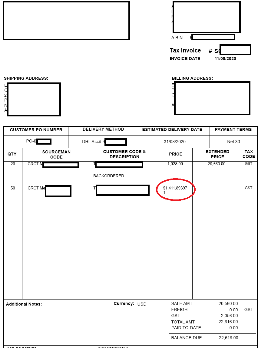 Backorder Units In Wrong Currency - Foreign Currency Errors | MYOB Community