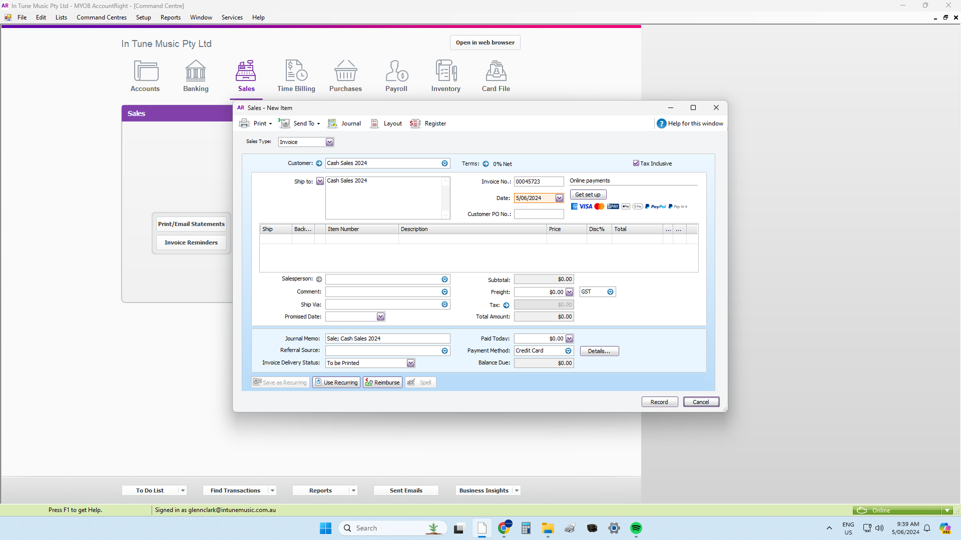 MYOB "Window" Bug | MYOB Community