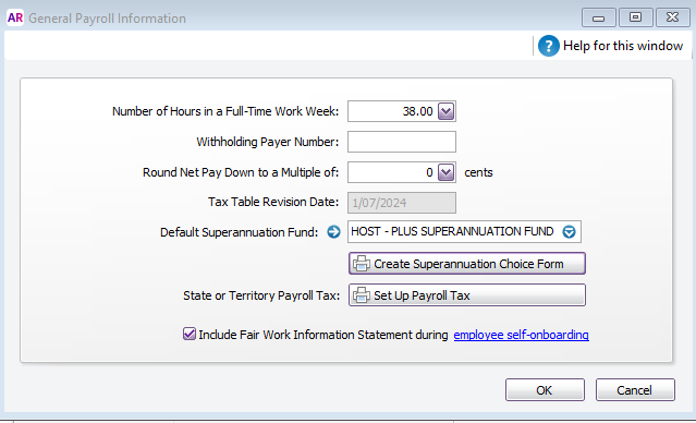 MYOB Set Up - General Payroll Information Error | MYOB Community
