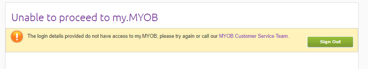 Cant login to MyMyob | MYOB Community