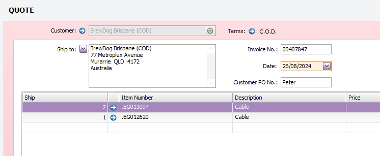 Converting a quote to a tax invoice | MYOB Community