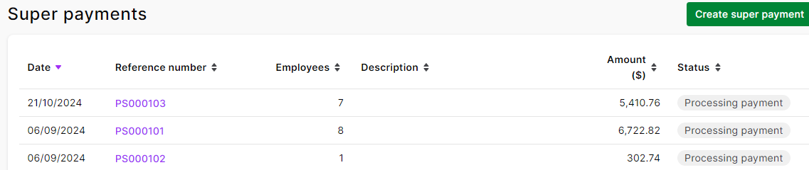 Super Payments - "processing payment" | MYOB Community
