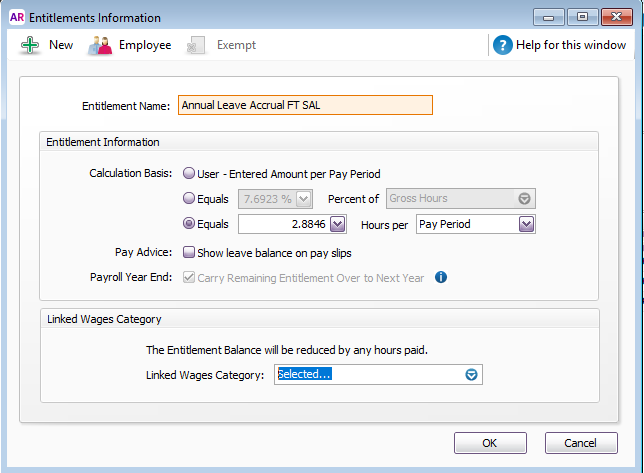 how to adjust leave entitlement balances in Carry over and Year-to-date columns MYOB AccountRight