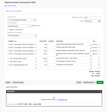 Cannot see "View PDF" for a spend Money Transaction | MYOB Community