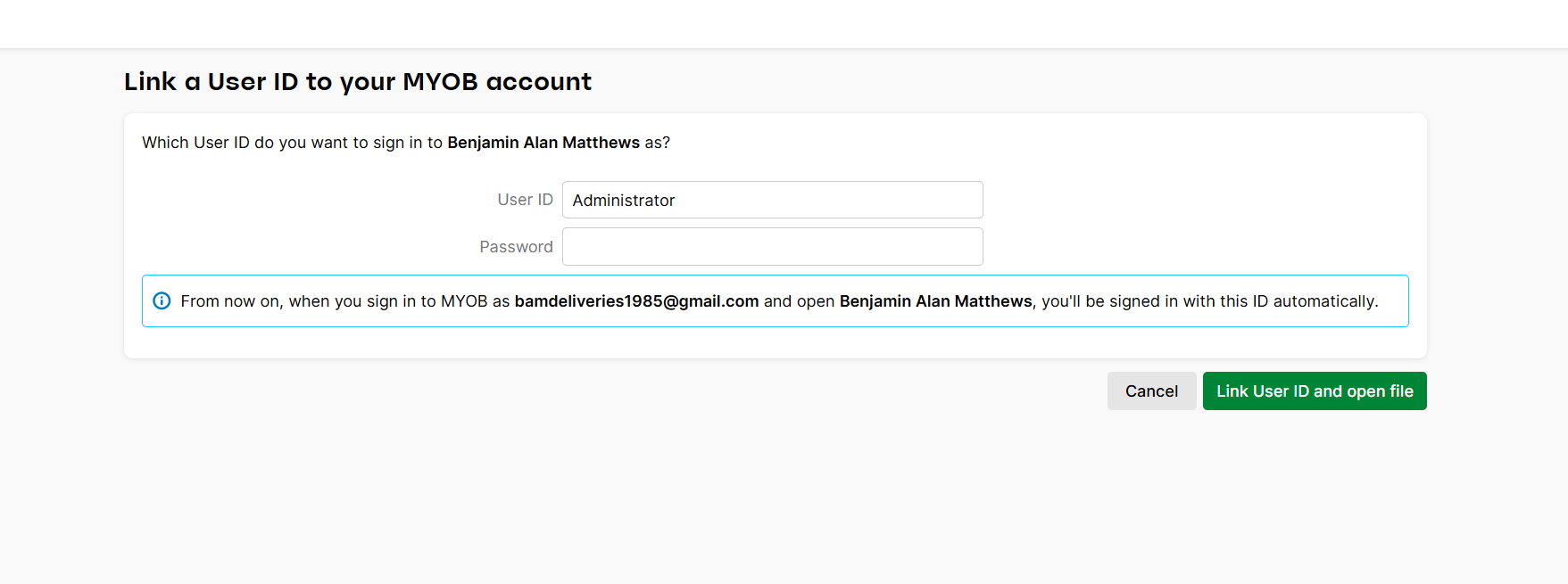 We updated our email address log in and now it is showing this error ...