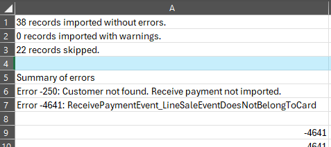 Fixing Errors -4641 and 136 when importing receive payments files MYOB AccountRight