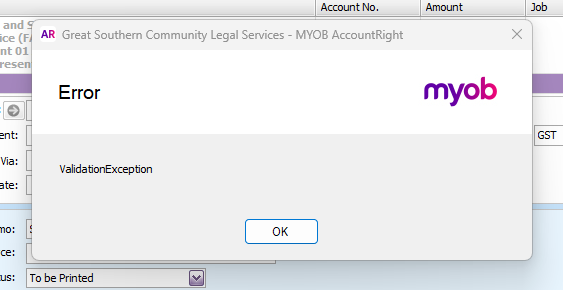 Editing a recurring transaction to update details causes system error | MYOB Community