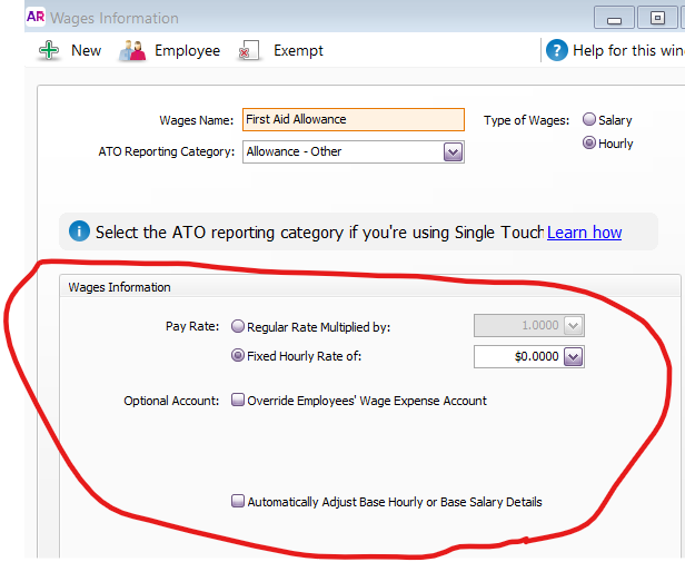 How to set up first aid and laundry allowances MYOB AccountRight