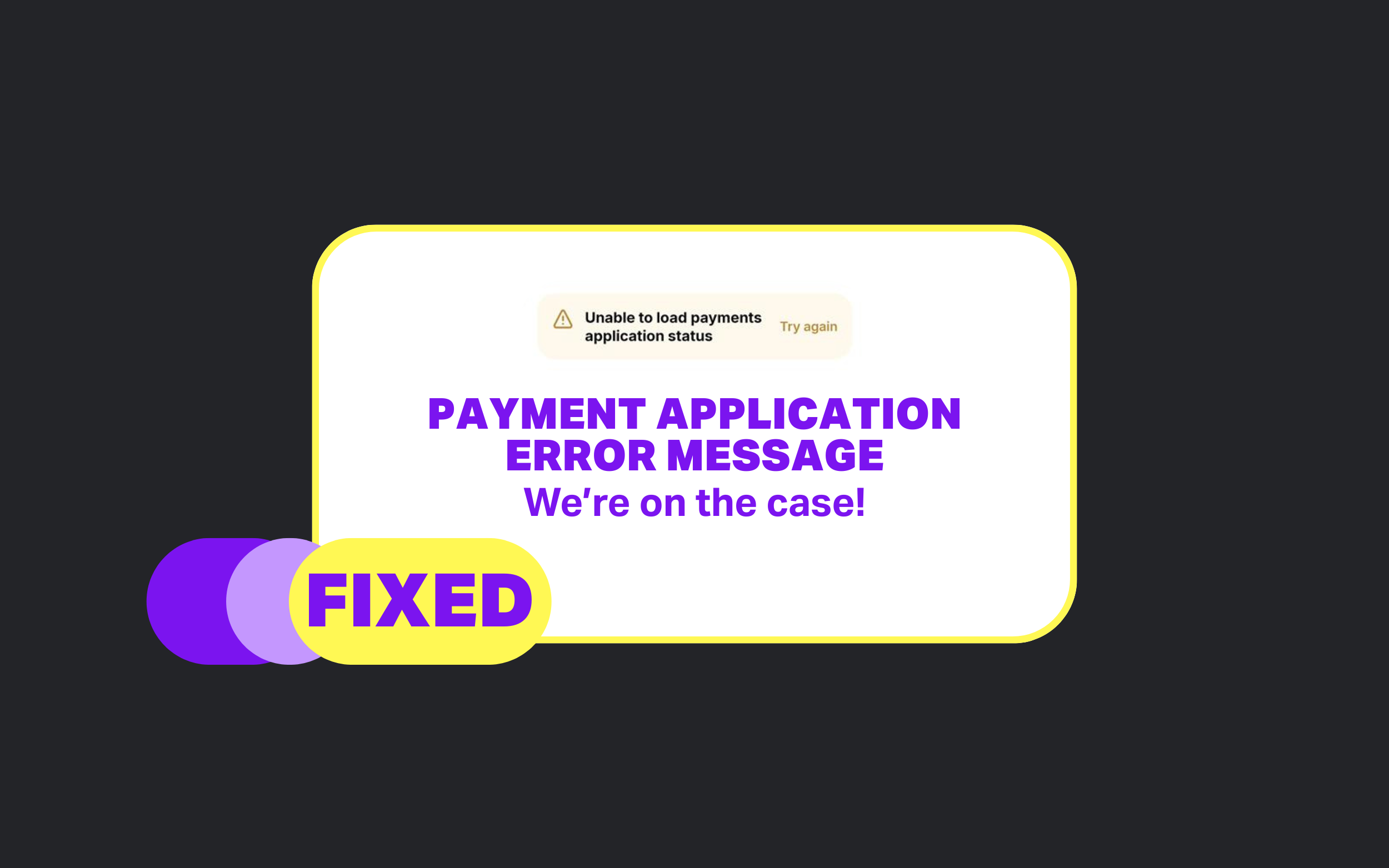 FIXED! Payments Error Message | MYOB Community