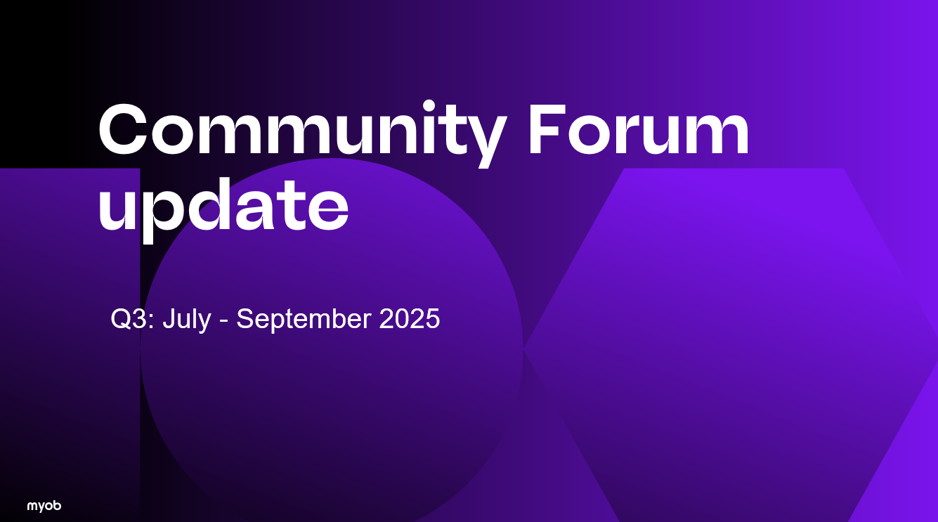 Community shout outs - Quarter 3, 2025 | MYOB Community