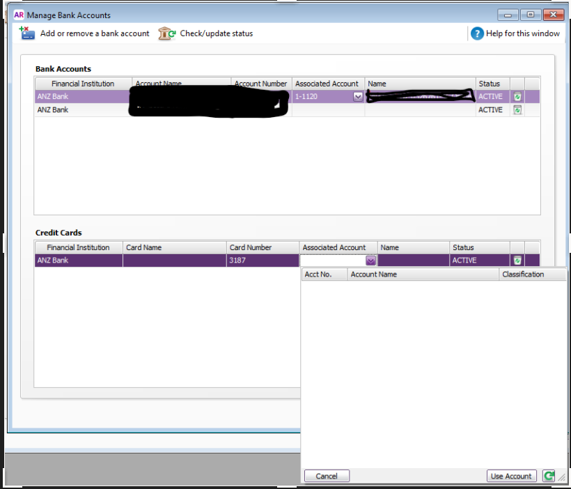 Linking an associated account to a Bank Feed | MYOB Community